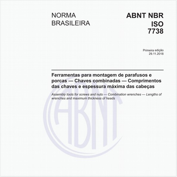ABNT NBR ISO 7738 NBRISO7738 Ferramentas para montagem de parafusos