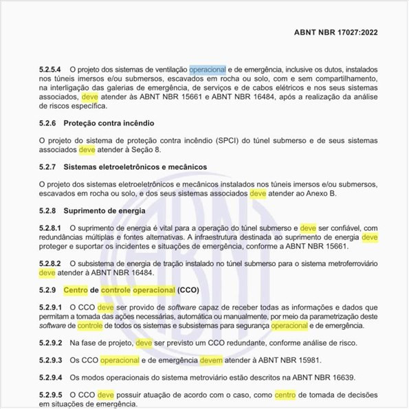 Target Normas: deve conter o centro de controle operacional (CCO)?