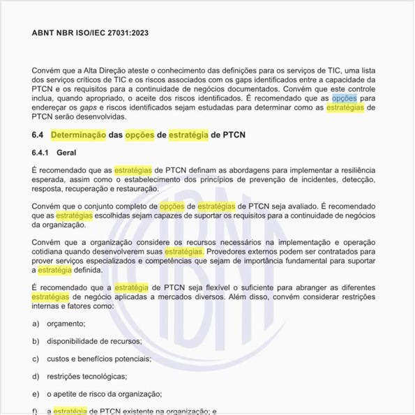 Target Normas: determinação das opções de estratégia PTCN?