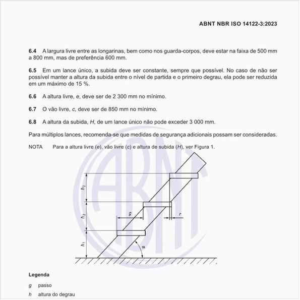 Target Normas: Quais são as alturas em uma escada íngreme?