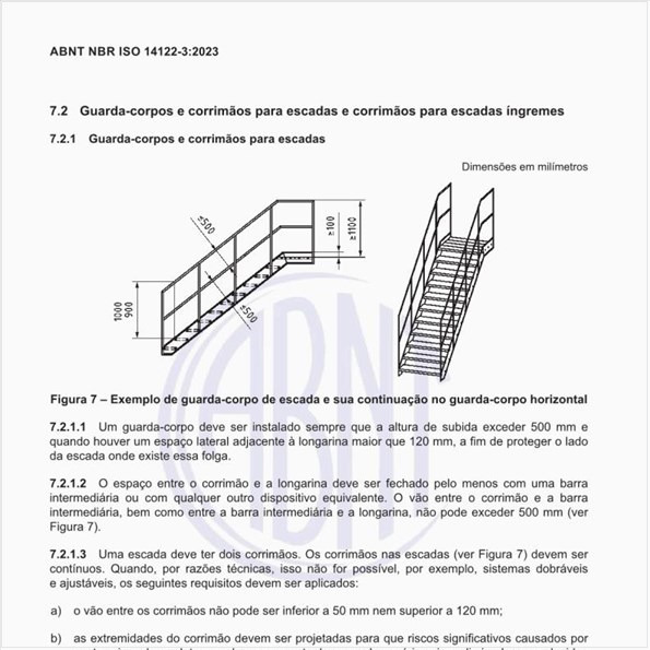 Target Normas: escada sua continuação no guarda-corpo horizontal?