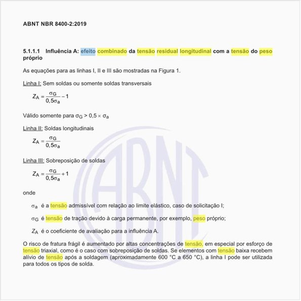 Qual é a influência A ou o efeito combinado da tensão residual longitu