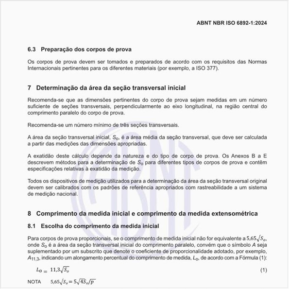 Target Normas: ser feita a escolha do comprimento da medida inicial?