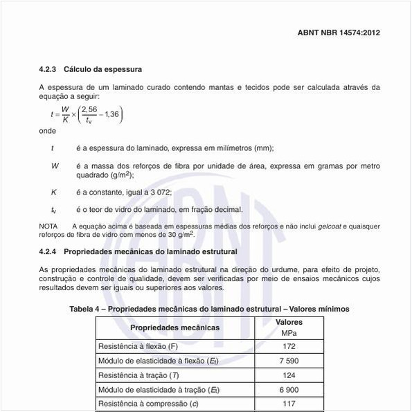 Target Normas: cálculo da espessura de um laminado curado?