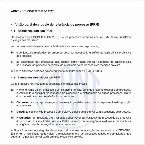 Quais são as categorias do processo de ciclo de vida do ITES-BPO?