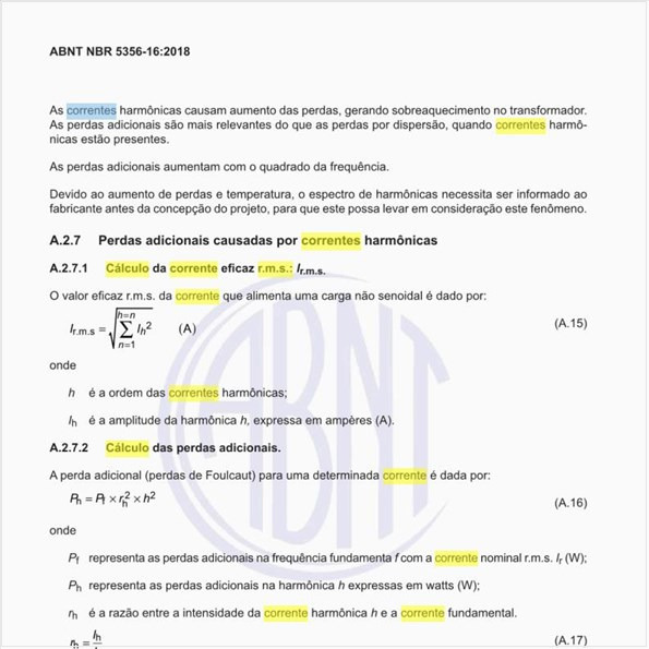 Como deve ser feito o cálculo da corrente eficaz r.m.s.: Ir.m.s.?