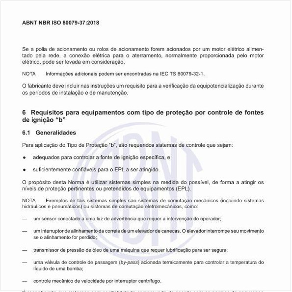 Target Normas: de proteção por controle de fontes de ignição “b”?