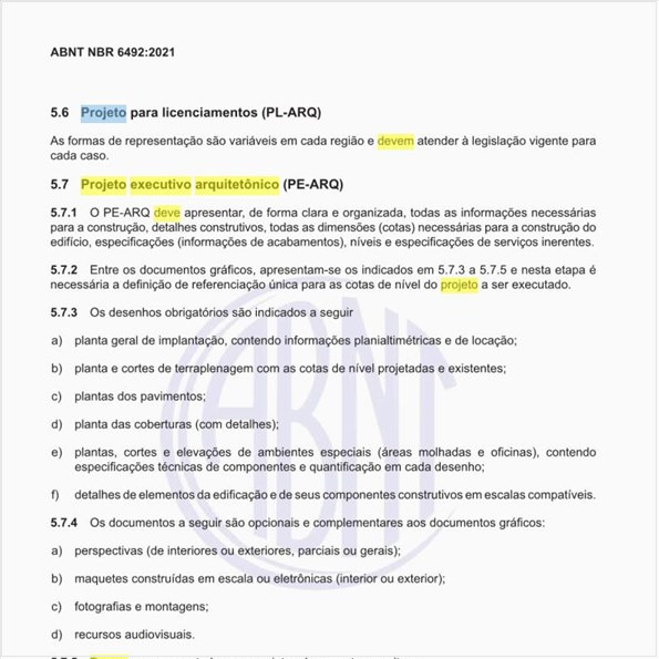 Target Normas: ser feito o projeto executivo arquitetônico (PE-ARQ)?