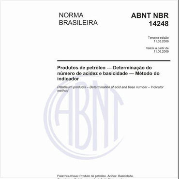ABNT NBR 14248 NBR14248 Produtos de petróleo - Determinação do