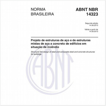 ABNT NBR 14323 NBR14323 Projeto de estruturas de aço e de estruturas