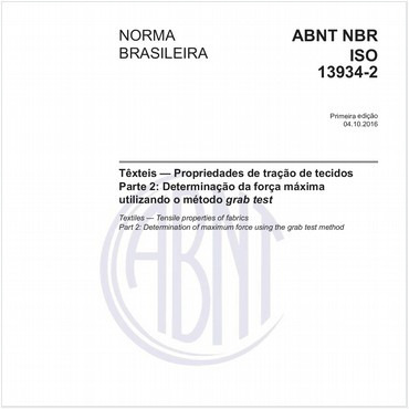 ABNT NBR ISO 13934-2 NBRISO13934-2 Têxteis - Propriedades de tração