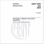 ABNT NBR ISO 20795-1 NBRISO20795-1 Odontologia - Polímeros de base