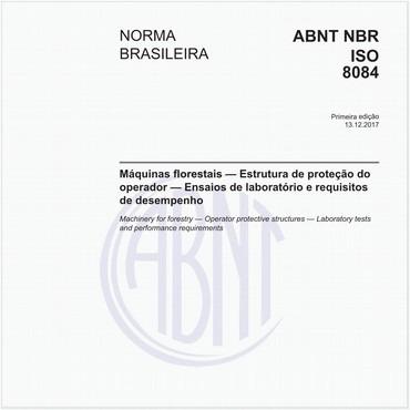 ABNT NBR ISO 8084 NBRISO8084 Máquinas florestais — Estrutura de