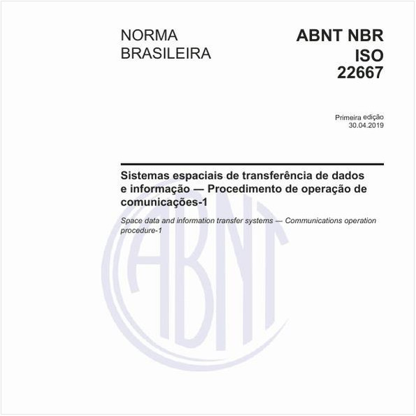Target Normas: ABNT NBR ISO 22667 NBRISO22667 Sistemas espaciais