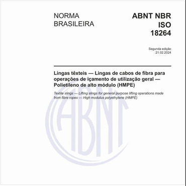 ABNT NBR ISO 18264 NBRISO18264 Lingas têxteis — Lingas de cabos de