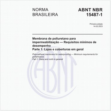 ABNT NBR 15487-1 NBR15487-1 Membrana de poliuretano para