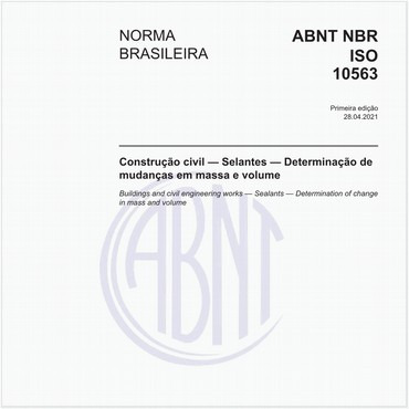 ABNT NBR ISO 10563 NBRISO10563 Construção civil - Selantes