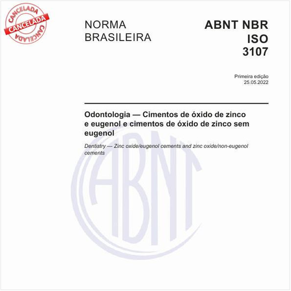 Target Normas: ABNT NBR ISO 3107 NBRISO3107 Odontologia Cimentos