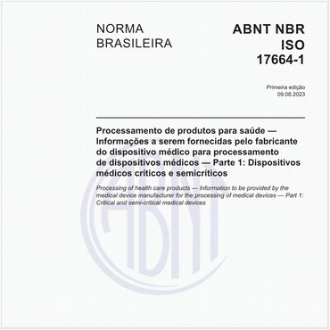 ABNT NBR ISO 17664-1 NBRISO17664-1 Processamento de produtos para