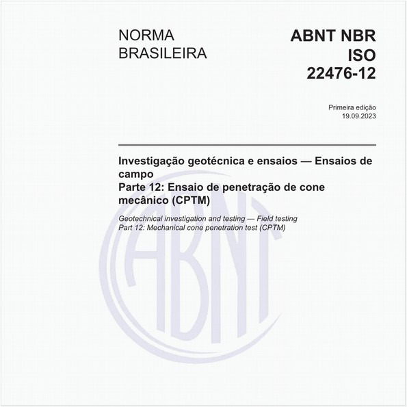 ABNT NBR ISO 22476-12 NBRISO22476-12 Investigação geotécnica e