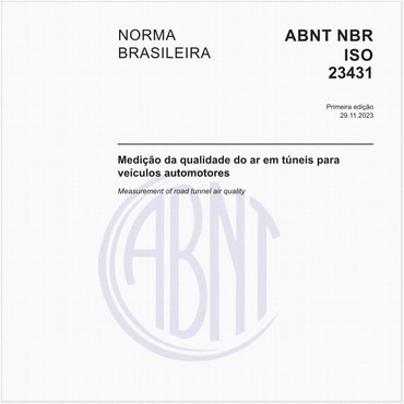 ABNT NBR ISO 23431 NBRISO23431 Medição da qualidade do ar em túneis