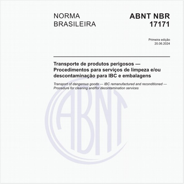 Target Normas: ABNT NBR 17171 NBR17171 Transporte produtos