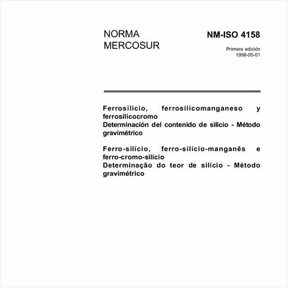 NM-ISO 4158 NM-ISO4158 Ferro-silício, ferro-silício-manganês e