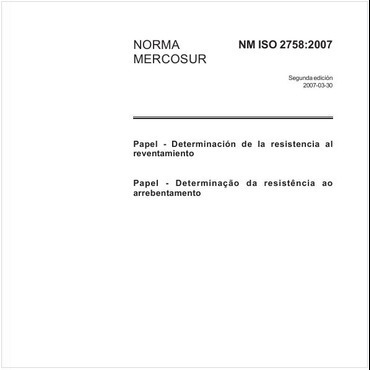 NM-ISO 2758 NM-ISO2758 Papel - Determinação da resistência ao