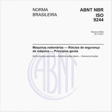 ABNT NBR ISO 9244 NBRISO9244 Máquinas rodoviárias — Rótulos de