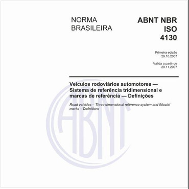 ABNT NBR ISO 4130 NBRISO4130 Veículos rodoviários automotores
