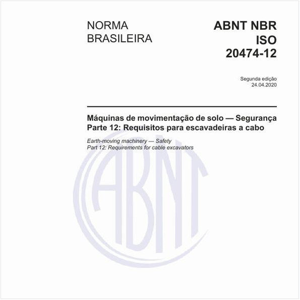 Target Normas: ABNT NBR ISO 20474-12 NBRISO20474-12 Máquinas