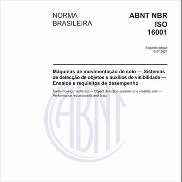 ABNT NBR ISO 16001 NBRISO16001 Máquinas de movimentação de solo