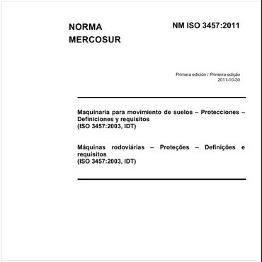 NM-ISO 3457 NM-ISO3457 Maquinaria para movimiento de suelos
