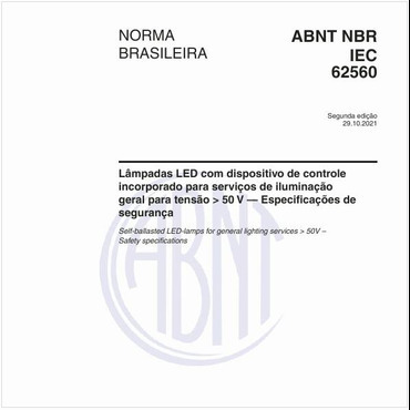 ABNT NBR IEC 62560 NBRIEC62560 Lâmpadas LED com dispositivo de