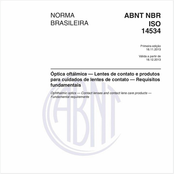 Target Normas: ABNT NBR ISO 14534 NBRISO14534 Óptica oftálmica