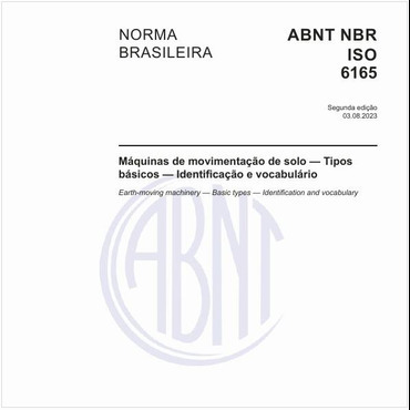 ABNT NBR ISO 6165 NBRISO6165 Máquinas de movimentação de solo