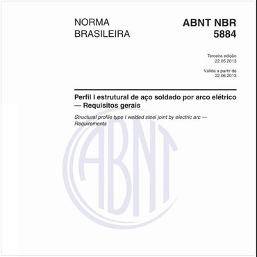 ABNT NBR 5884 NBR5884 Perfil I estrutural de aço soldado por arco