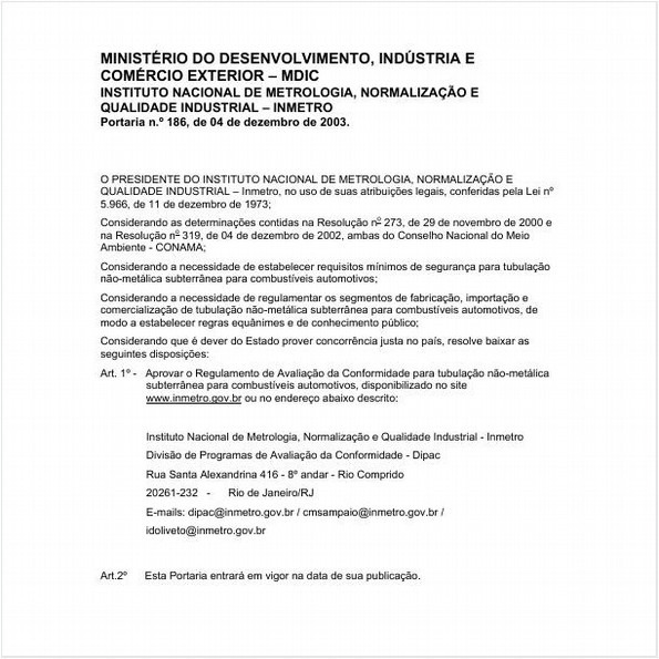 Portaria INMETRO/MDIC 157:2003