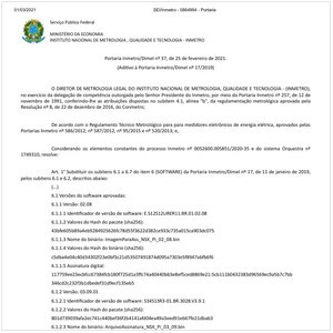 Portaria DIMEL/INMETRO 37:2021