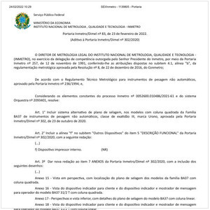 Portaria DIMEL/INMETRO 83:2022