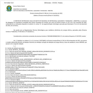 Portaria DIMEL/INMETRO 308:2022