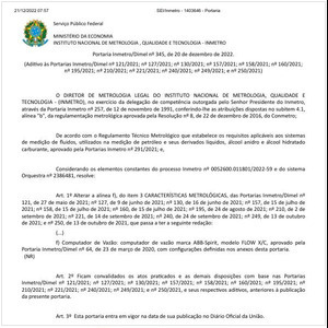 Portaria DIMEL/INMETRO 345:2022